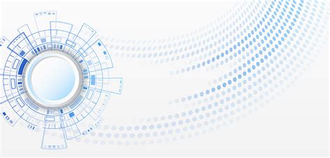 추상적 인 서클 기술 커뮤니케이션 벡터 일러스트 레이 션 프리젠 테이션을위한 미래 지향적 인 디자인 하이테크 컴퓨터 디지털 기술 개념 다양한 기술 요소가 있는 넓은 회색