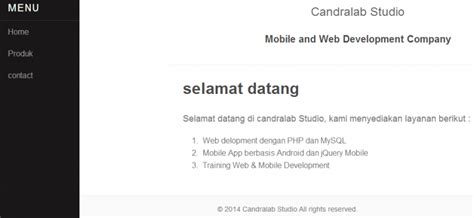Teknik Layout Halaman Web Dengan PHP Part II CandraLab Studio