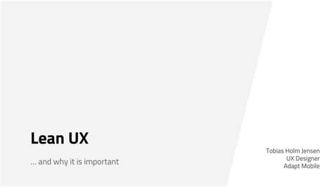 Lean Ux Ppt
