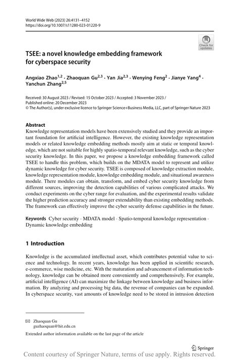 Tsee A Novel Knowledge Embedding Framework For Cyberspace Security