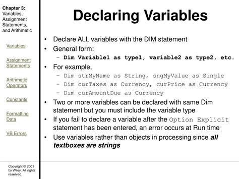 Ppt Chapter 3 Variables Assignment Statements And Arithmetic Powerpoint Presentation Id