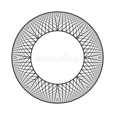 Abstract Geometric Circle Convex Grid Pattern For Round Frame Stock