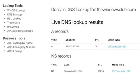 Free Dns Lookup Tools And Online Services For Pc