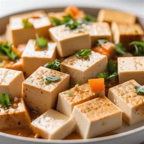 Close Up Photo Of Tofu Food Ai Generated Stock Illustration Illustration Of Fish Pork