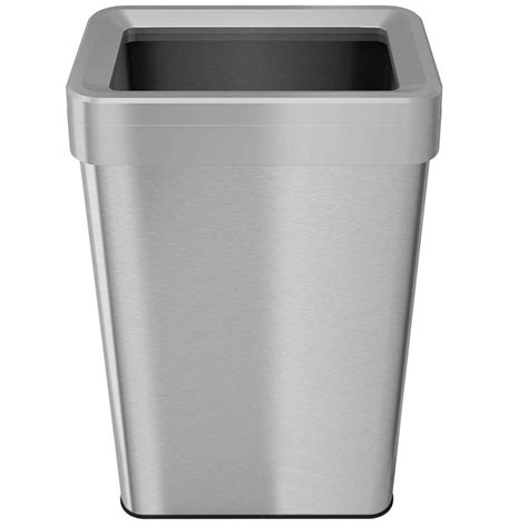 Itouchless 21 Gal Stainless Steel Rectangular Metal Household Trash