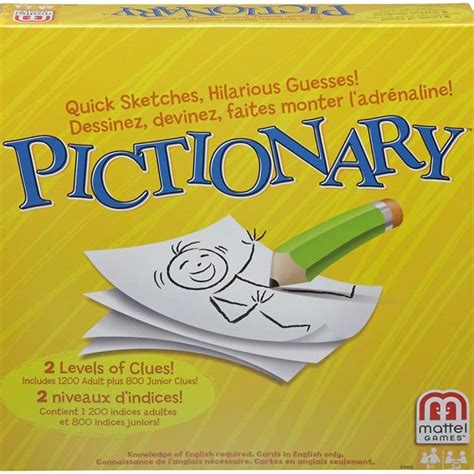 Classic Pictionary Board Game The Ultimate Guess And Drawing Game For