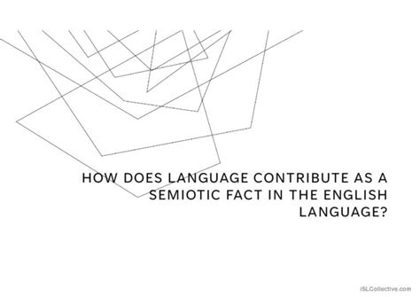 Semiotics Language Contribution To… English Esl Powerpoints