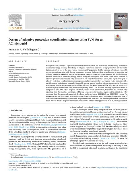 Pdf Design Of Adaptive Protection Coordination Scheme Using Svm For