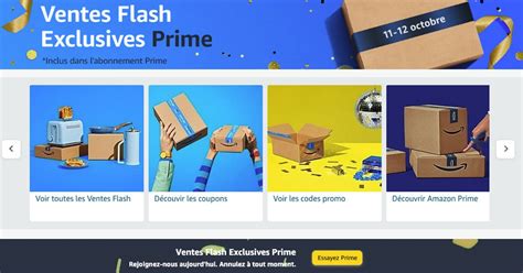 Amazon Lance Les Ventes Flash Exclusives Prime Les 11 Et 12 Octobre