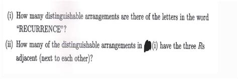 solved how many distinguishable arrangements are there of