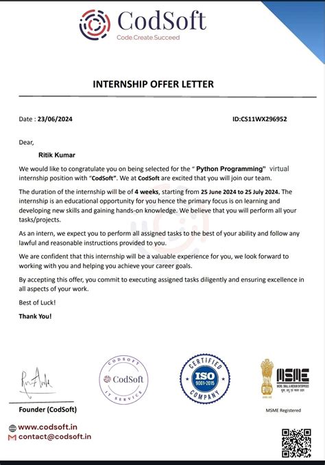 Ritik Kumar On Linkedin Internship Glbajaj Pythonprogramming Codsoft