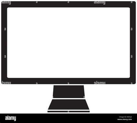 Monitor Computer Keyboard Technology Device Screen Stock Vector Image