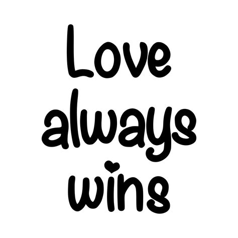 Love always wins handwritten calligraphy. Cute lettering vector illustration. 17241634 Vector ...