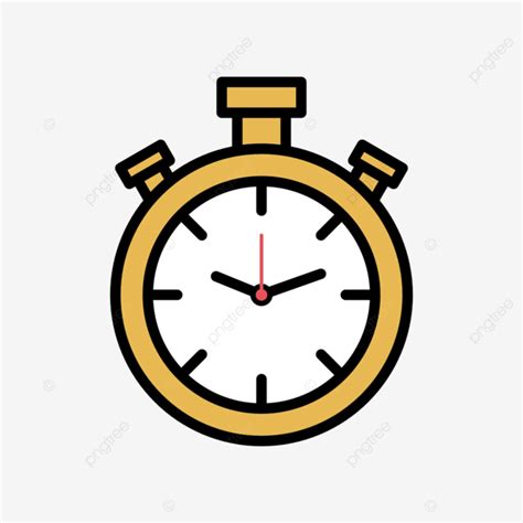 Simple Yellow Stopwatch Icon Vector Stopwatch Icon Sport Png And