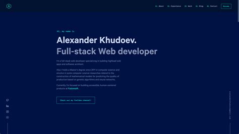 GitHub AlexanderKhudoev V Alexander Khudoev Personal Website