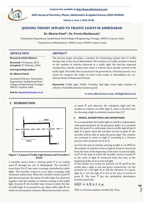 Pdf Queuing Theory Applied To Traffic Lights In Ahmedabad