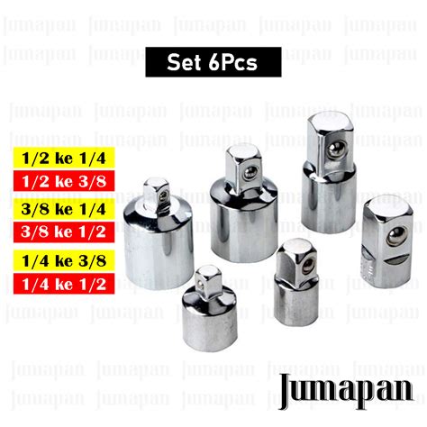 Adapter Adaptor Kunci Shock Sok Socket 1 2 3 8 1 4 Converter Set