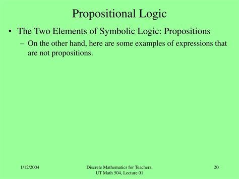 Ppt Introduction To The Discrete Mathematics Course And To