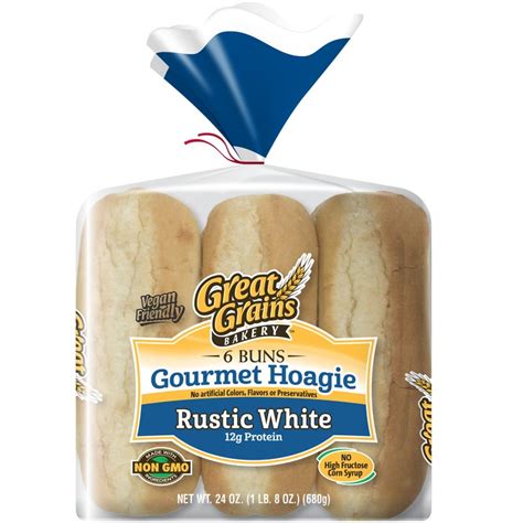 Great Grains Bakery Gourmet Hoagie Rustic White 6 Ct Costco