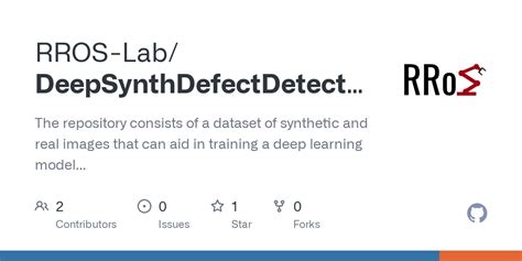 GitHub RROS Lab DeepSynthDefectDetector The Repository Consists Of A Dataset Of Synthetic And