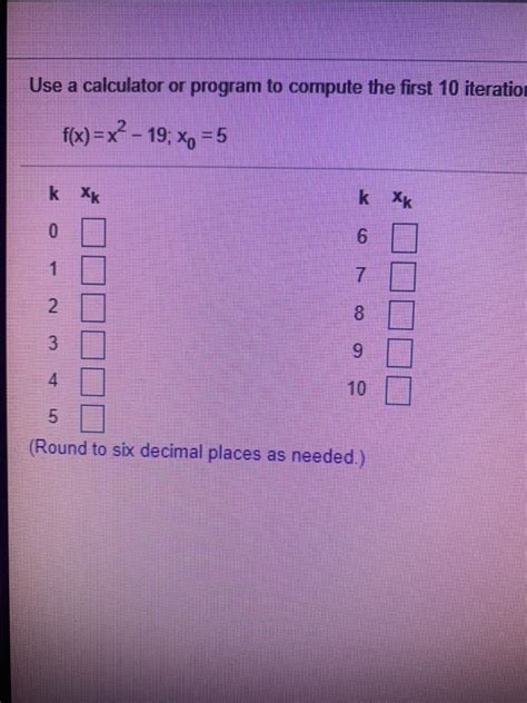 Solved Compute The First 10 Iterations Of Newtons Method
