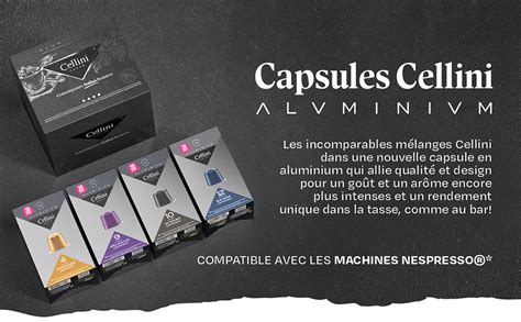 Caffè Cellini Capsule Alluminio Compatibili Nespresso Aluminium Kit