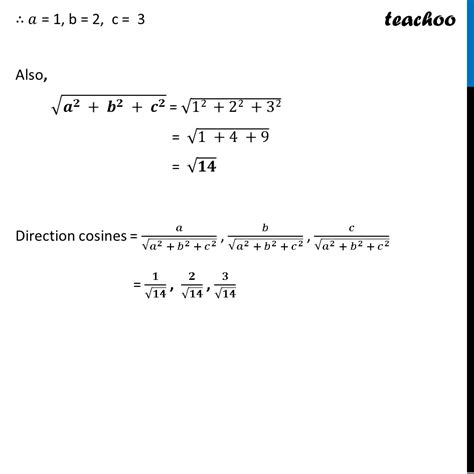 [Sample paper] Find the direction ratio and direction cosines of a