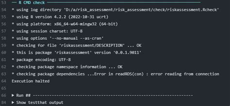 R CMD Check Not Occurring In Github Actions Issue PharmaR Riskassessment GitHub