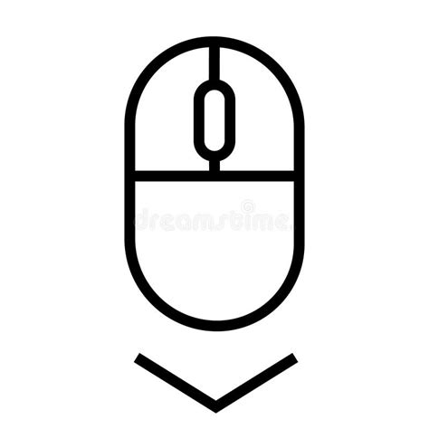 Scroll Down Icon Vector Scrolling Mouse Symbmol For Web Design
