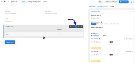 Checkable Grid Input Field In Fluent Forms Fluent Forms