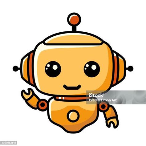 귀여운 카와이 로봇 캐릭터 온라인 신청을 위한 친절한 챗봇 도우미 만화 벡터 일러스트 레이 션입니다 로봇에 대한 스톡 벡터 아트 및 기타 이미지 Istock