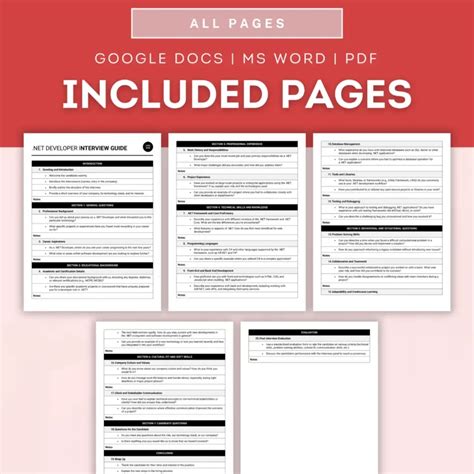 dot net developer interview guide template probiztemplates