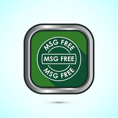 Msg Free Icon Design Illustration Msg Label Sign For Web And App Green Color Shadow Button