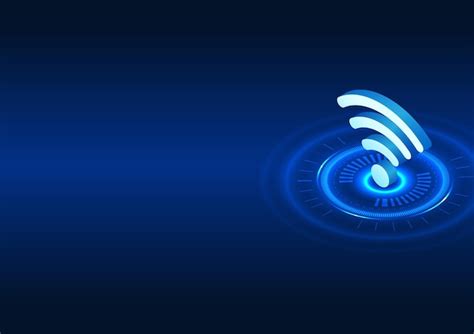 Premium Vector Wifi Technology Wifi Icon Placed On Technology Circle Technology That Transmits