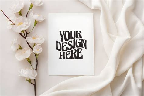 Invitation Card Mockup Place Card Mock Up Gender Neutral