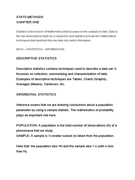Stats Methods Pdf Statistics Level Of Measurement