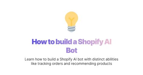 Chatbotkit On Linkedin New Tutorial Alert Learn How To Build A Shopify Ai Bot With Distinct