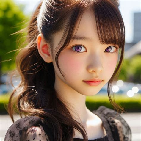 顔シリーズ 黒髪 紫眼 Chichi Pui（ちちぷい）aiグラビア・aiフォト専用の投稿＆生成サイト