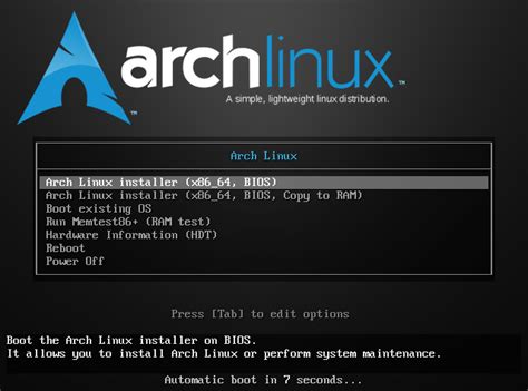 how to install arch linux from a gui