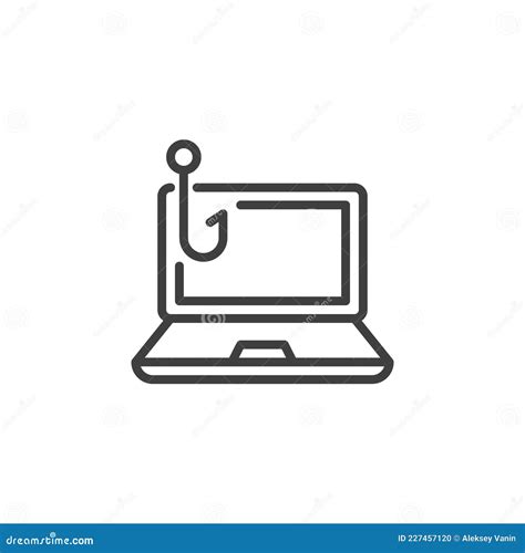 Hacking Computer Icon Color Outline Vector 230127120