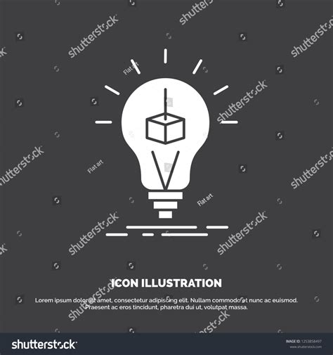 3d Cube Idea Bulb Printing Box Stock Vector Royalty Free 1253858497 Shutterstock