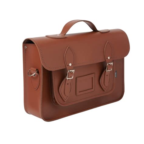 Handmade Leather Backpack Satchel Chestnut Brown Zatchels Wolf