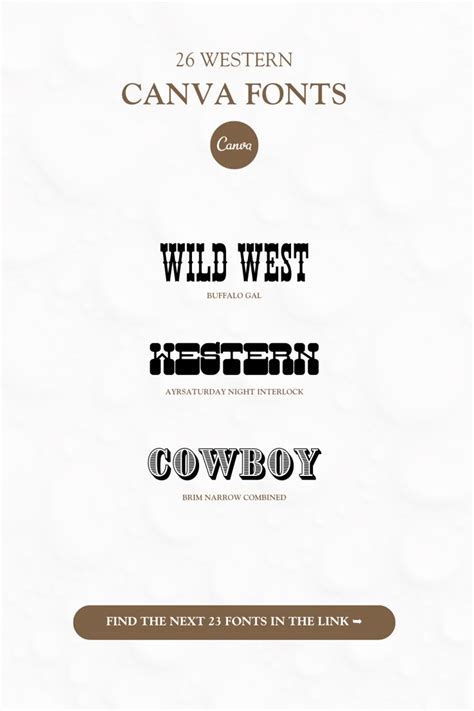 26 Western Canva Fonts Thatll Make Any Cowboy Proud Business Fonts