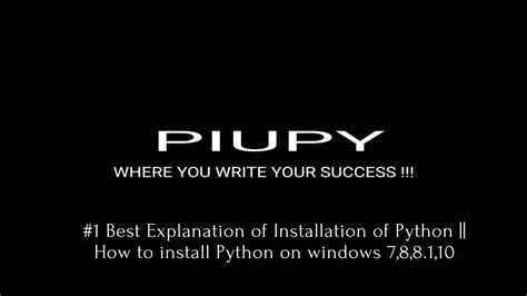 1 Best Explanation Of Installation Of Python How To Install Python