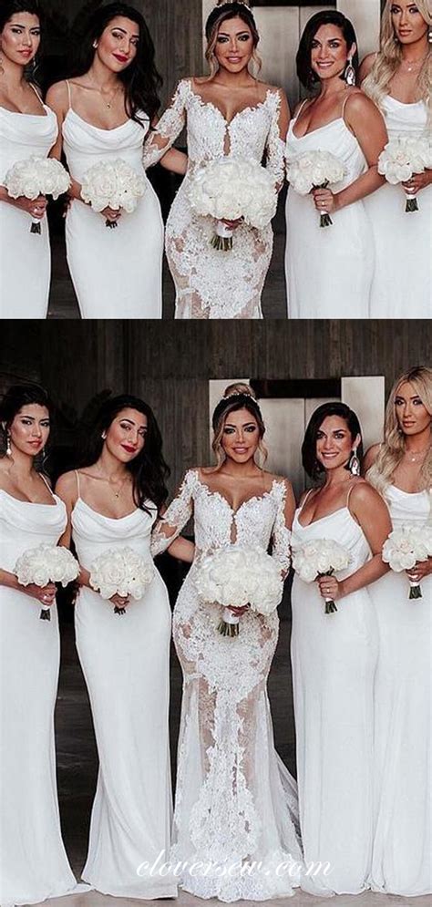 White Fitted Maxi Dress For Bridesmaid