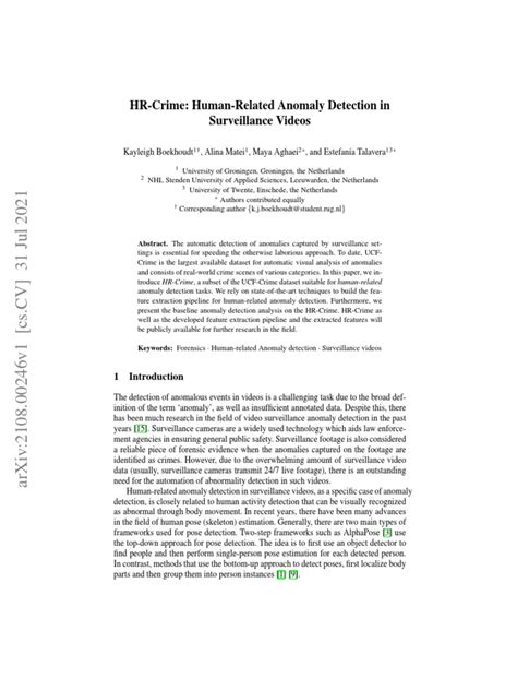 6 Human Related Anomaly Detection In Surveillance Videos Pdf Top