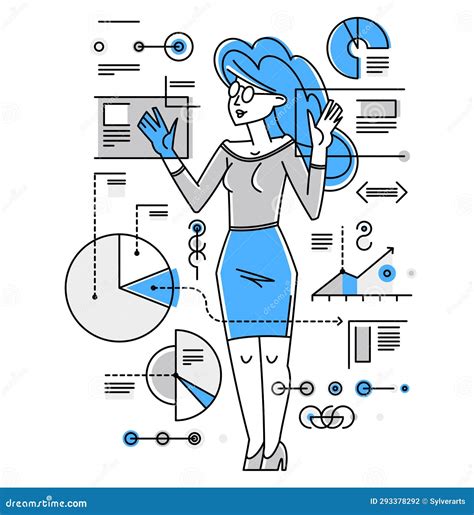 Data Systematization Collecting And Analyzing Information Woman