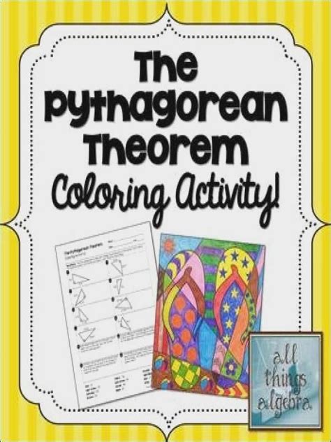 The Pythagorean Theorem Coloring Activity Color Activities