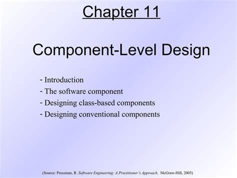 Pressman Ch 11 Component Level Design Ppt