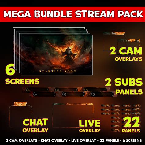 Wizard Twitch Overlay Animated Pack Witcher Screens Warriorr Cozy For Stream Screens Chat Live